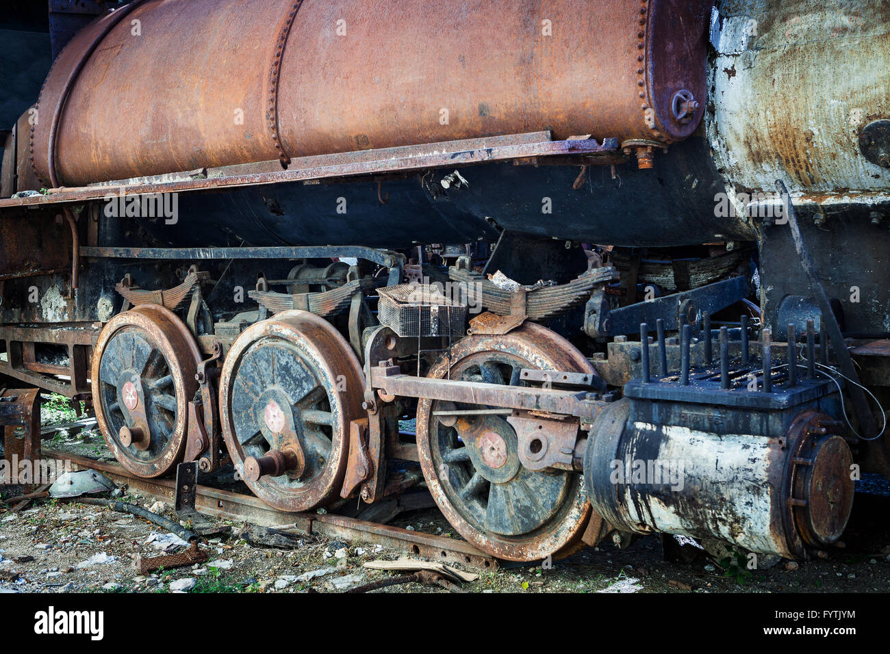 wheel of steam locomotive Stock Photo - Alamy