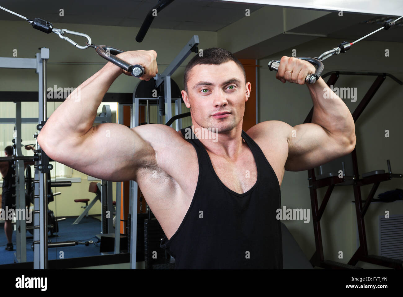 man in fitness club Stock Photo - Alamy
