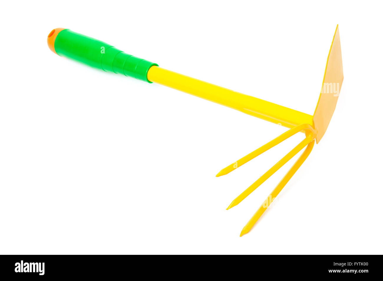 yellow gardening hoe Stock Photo - Alamy