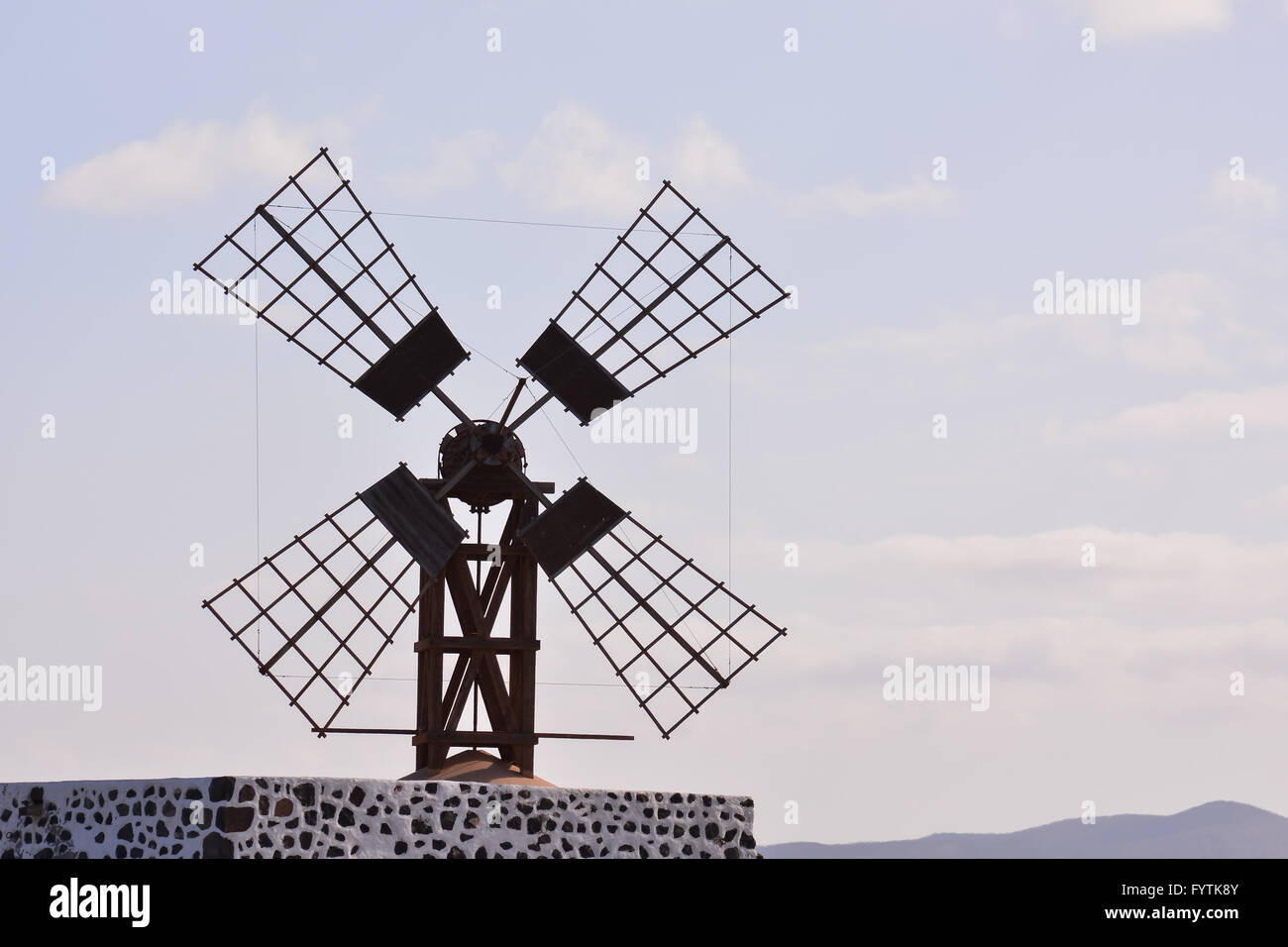 Classic Vintage Windmill Building Stock Photo - Alamy