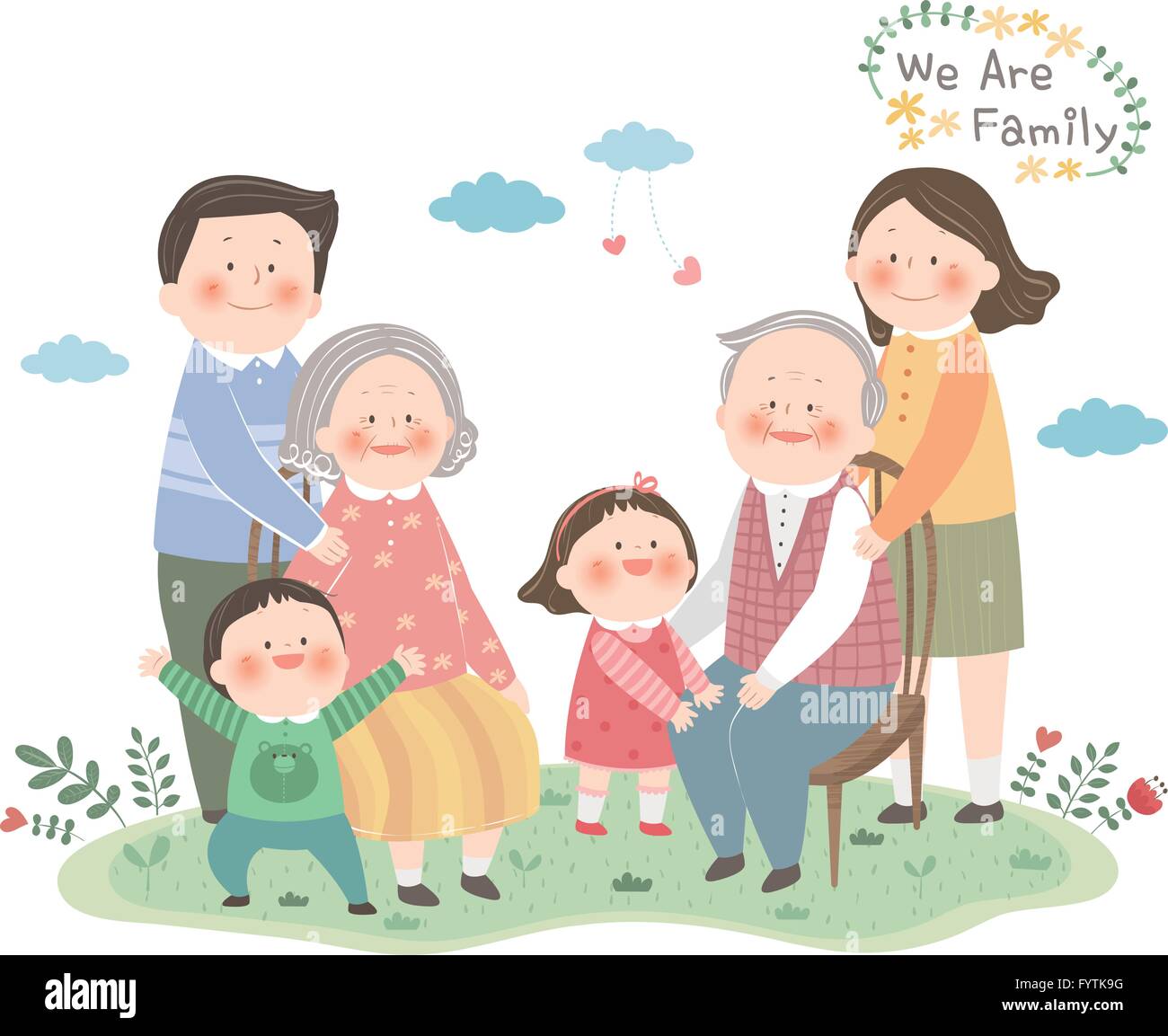 Family Members Cut Out Stock Images & Pictures - Alamy