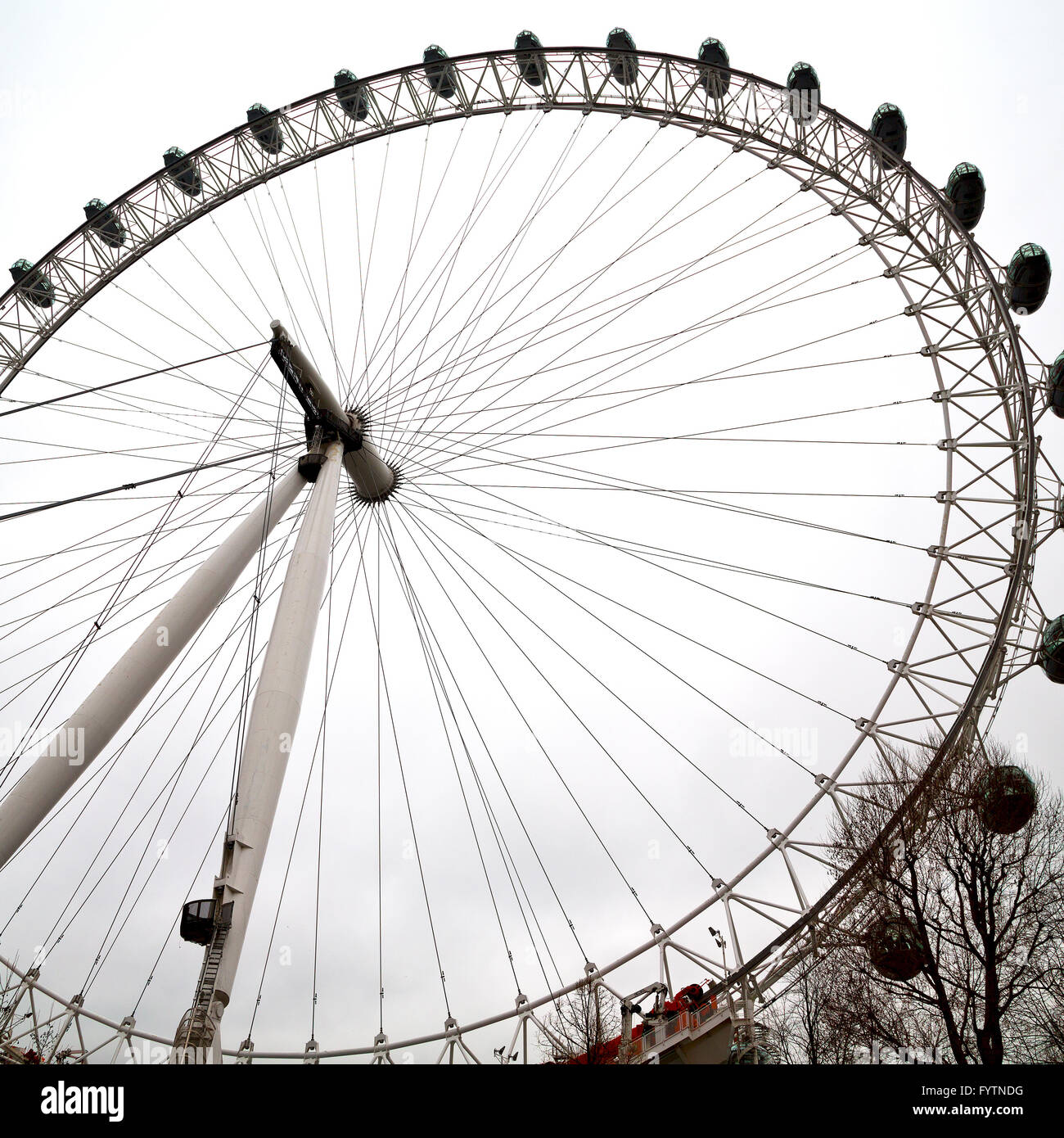 london eye in the spring sky and white clouds Stock Photo - Alamy