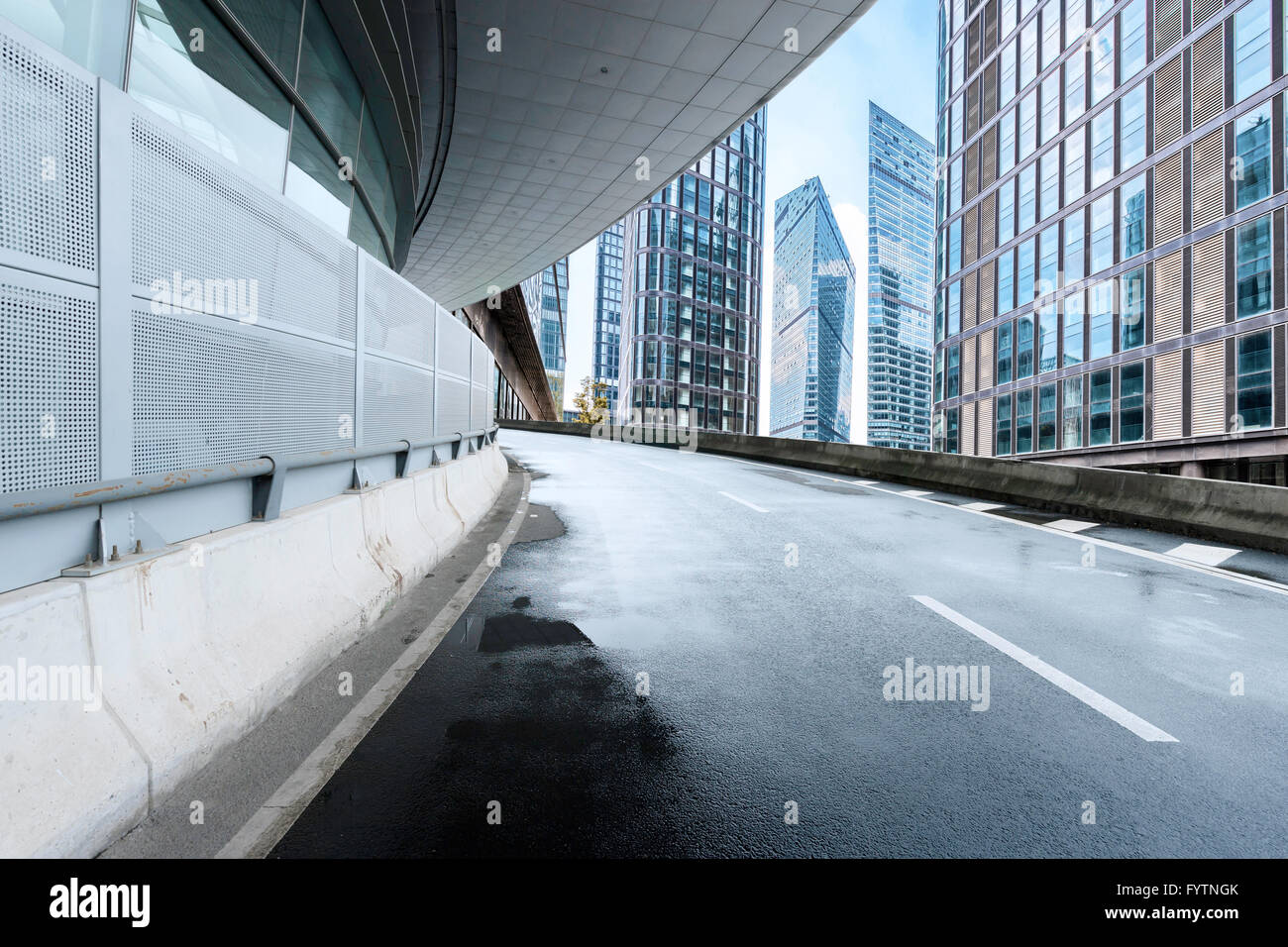 empty road and modern building Stock Photo - Alamy