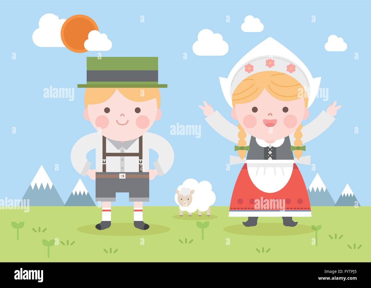 Germany child Stock Vector Images - Alamy