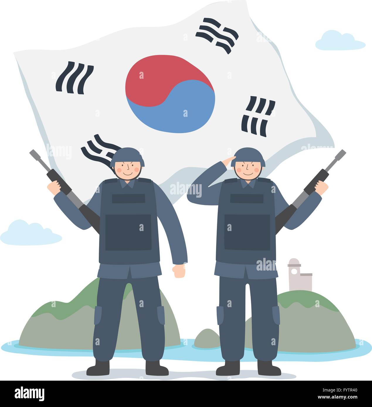 Korean national police Stock Vector Images - Alamy