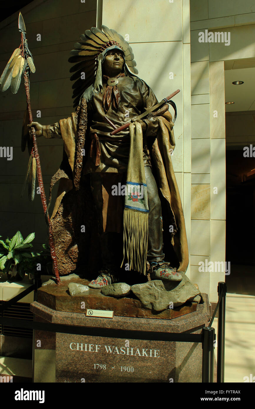 staute of chief washakie capitol building washington dc Stock Photo - Alamy