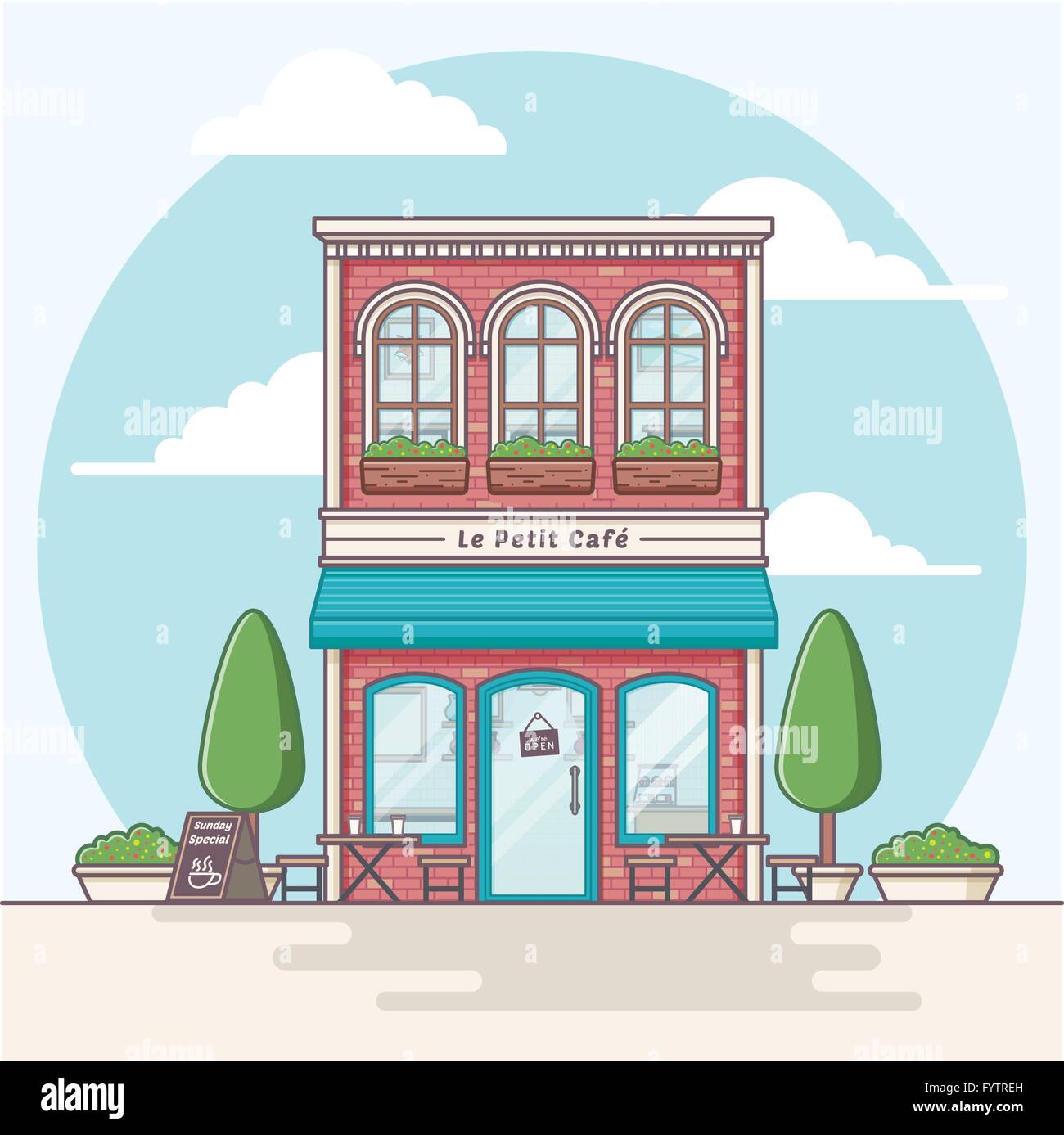 Old french shop front Stock Vector Images - Alamy