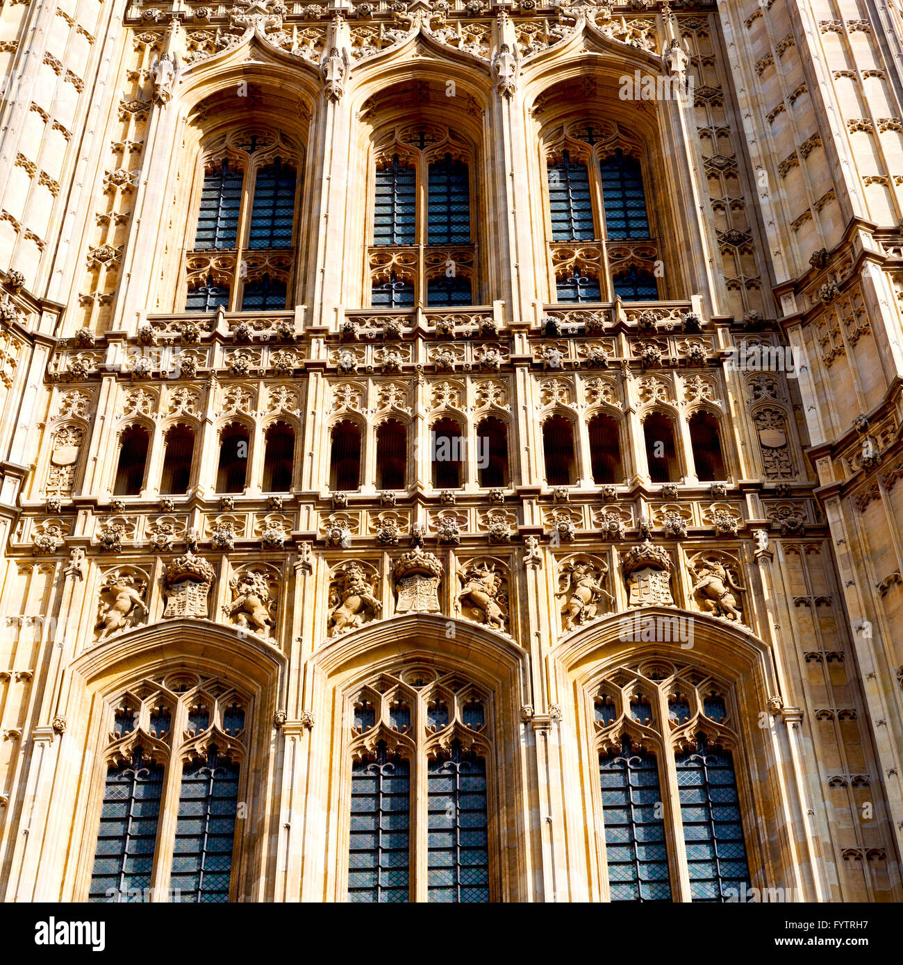 in london old historical parliament glass window structure and sky ...