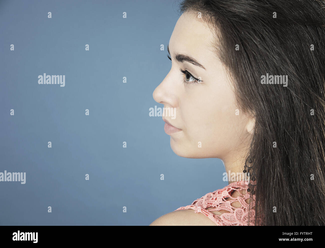 Portrait profile girl hi-res stock photography and images - Alamy