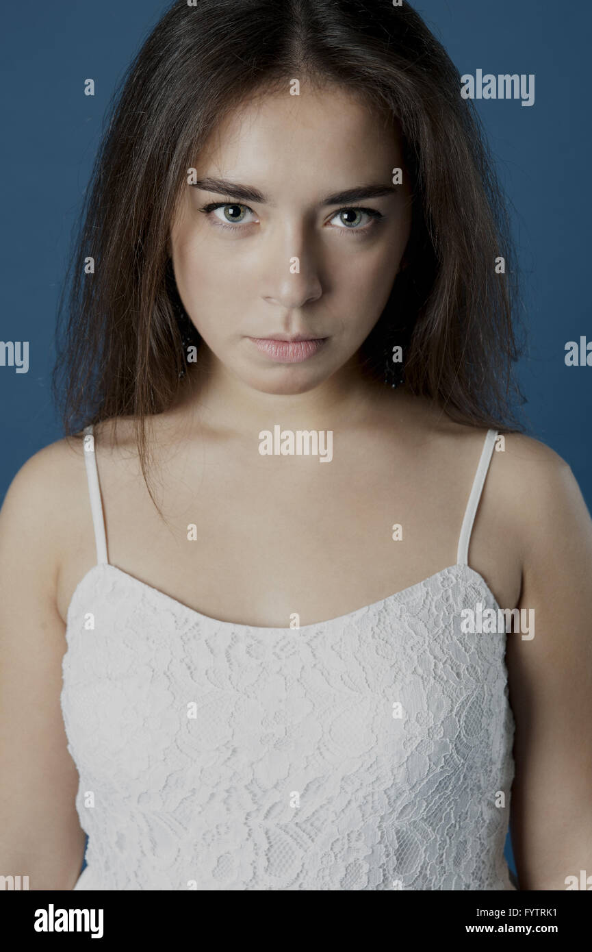 Beautiful angry girl Stock Photo - Alamy