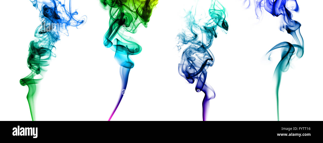 Set of colored smoke Stock Photo - Alamy