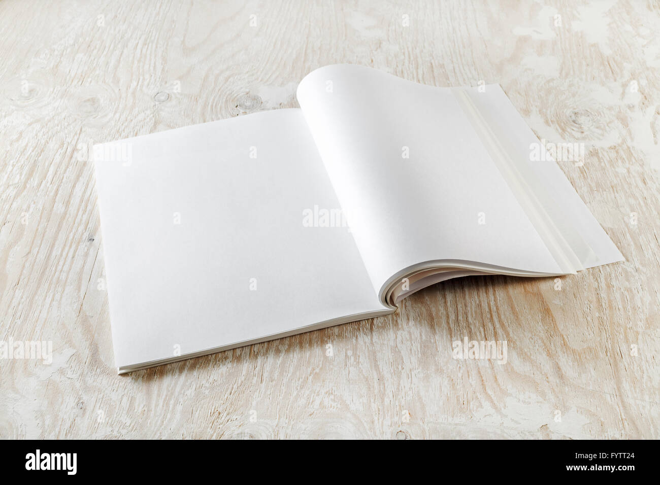 Blank open book Stock Photo - Alamy