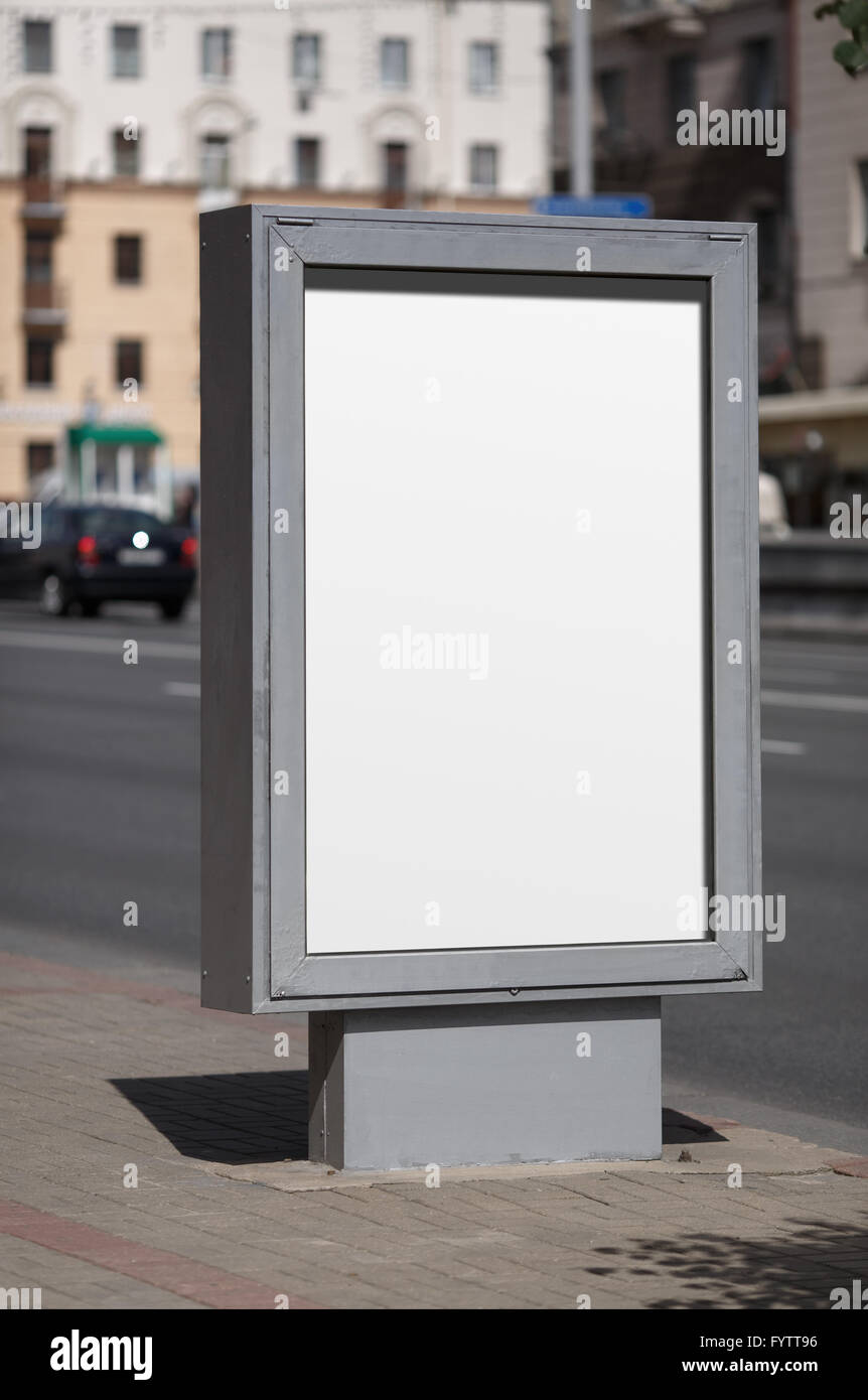 Blank vertical billboard Stock Photo - Alamy