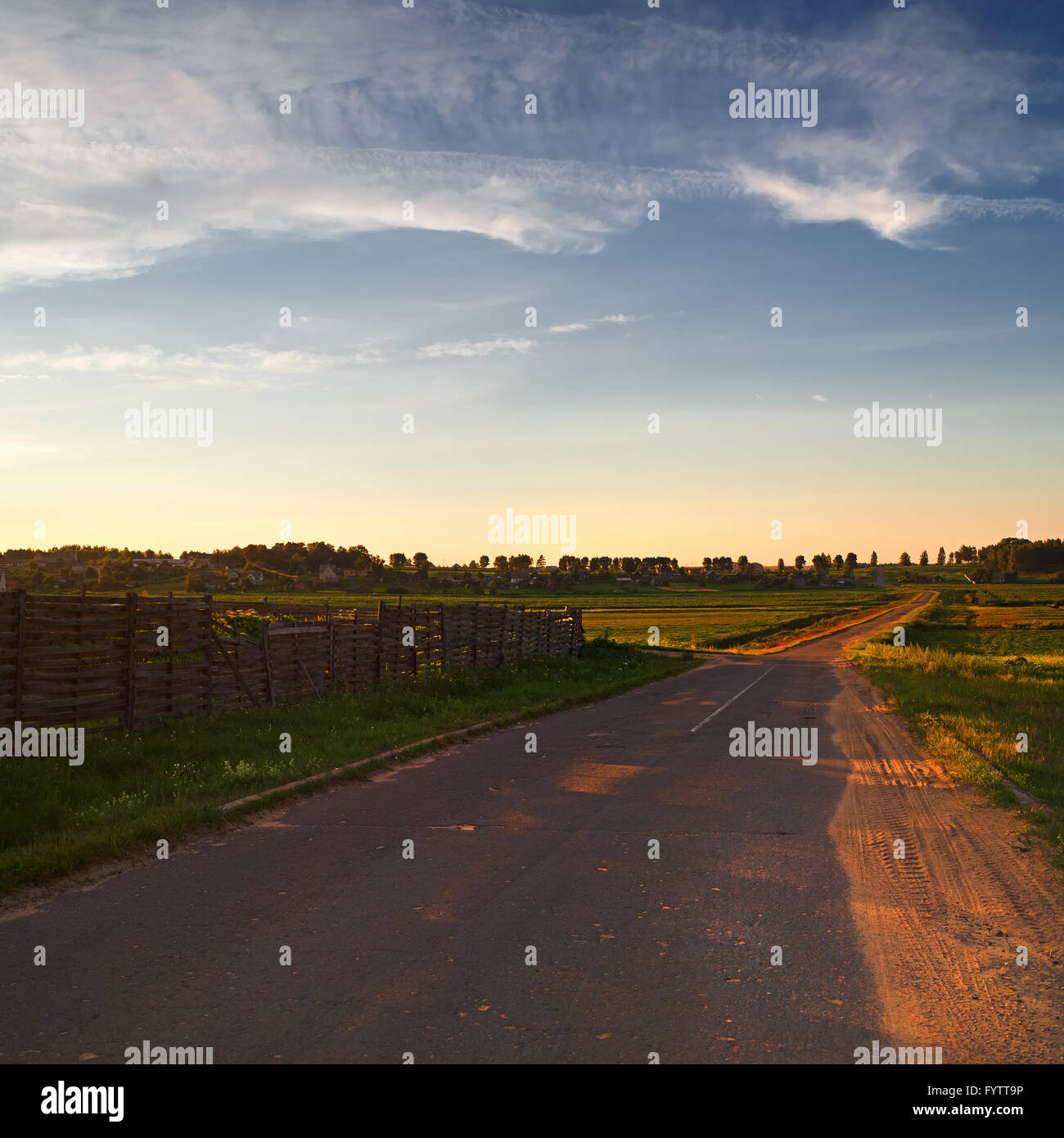 Old asphalt road Stock Photo - Alamy