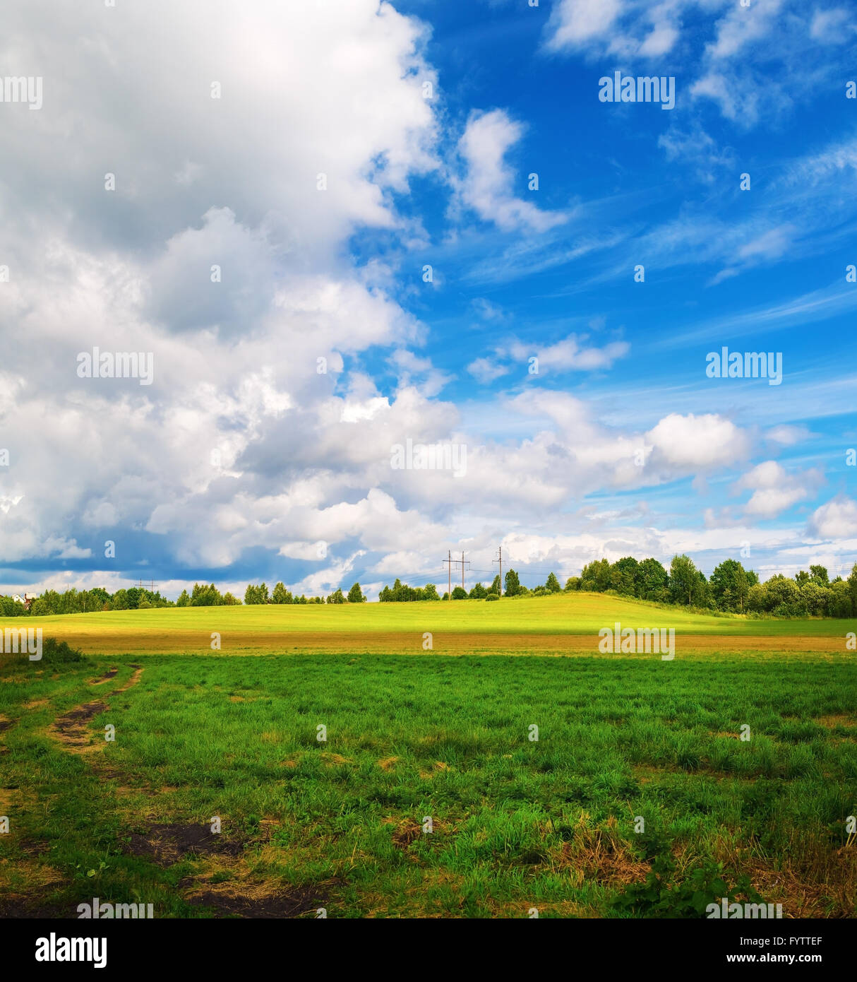 Field and sky Stock Photo - Alamy