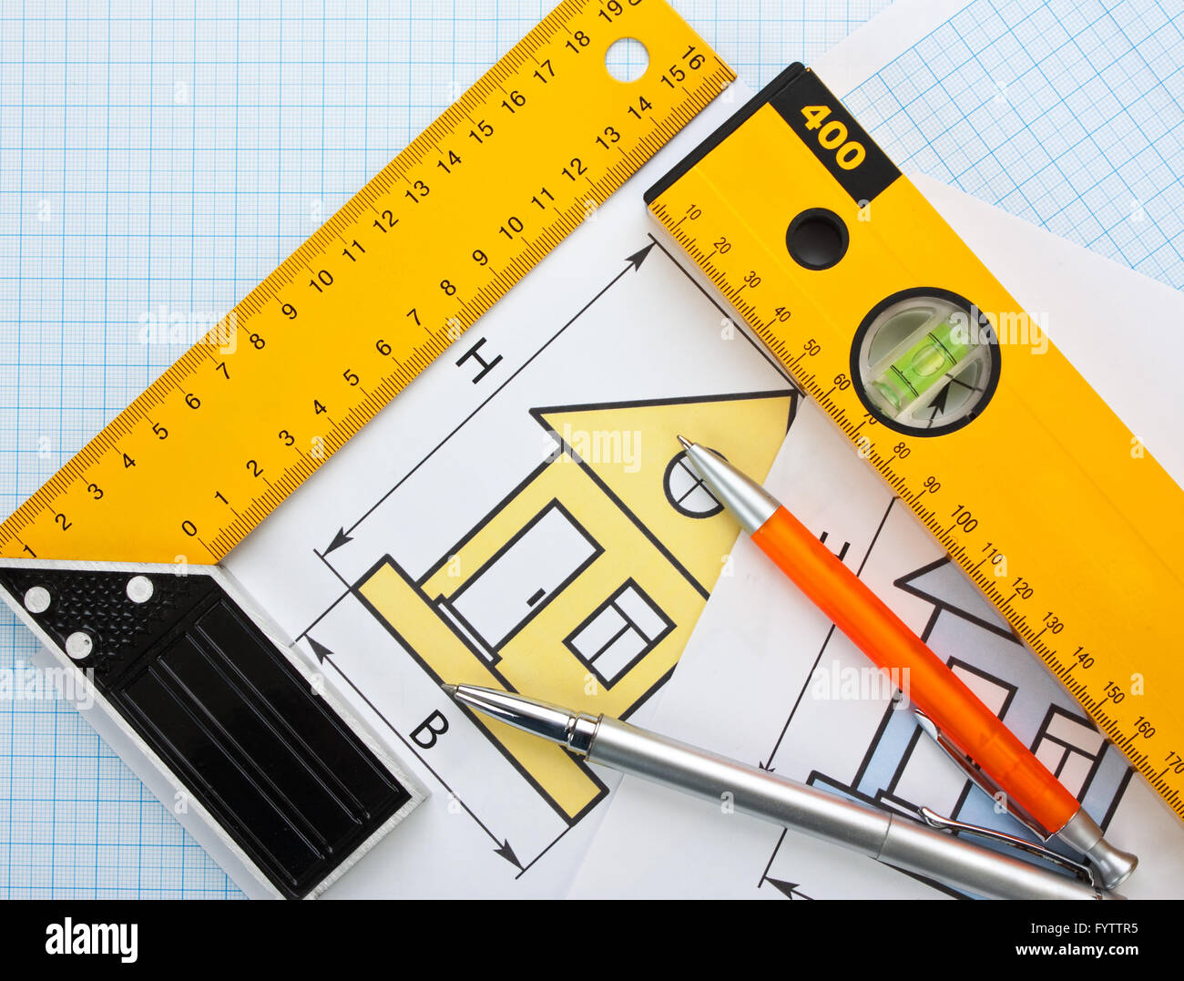 Engineering drawings construction level hi-res stock photography and ...