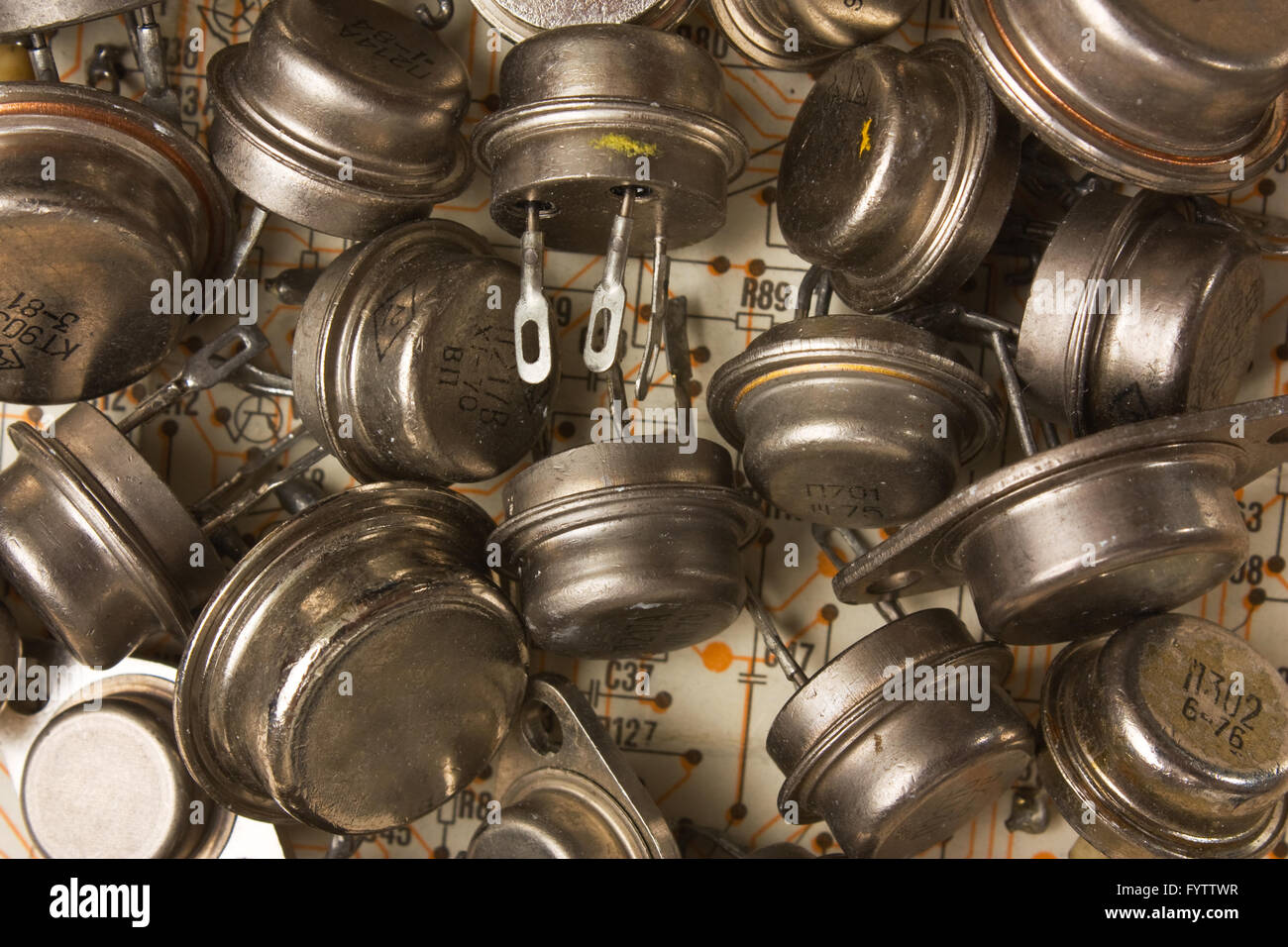 Old electronic components Stock Photo - Alamy