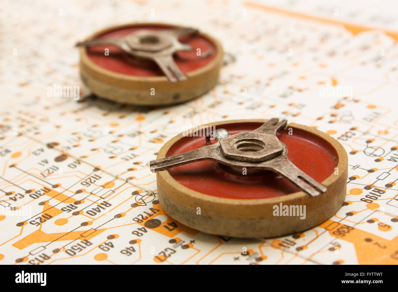 Old electronic components Stock Photo - Alamy
