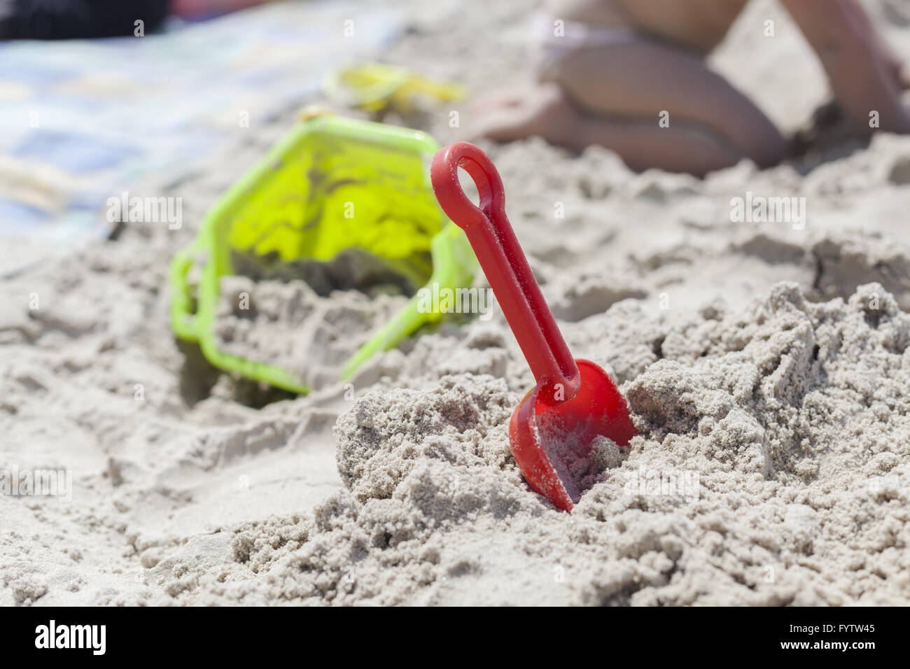 Playing in the Sand Stock Photo - Alamy