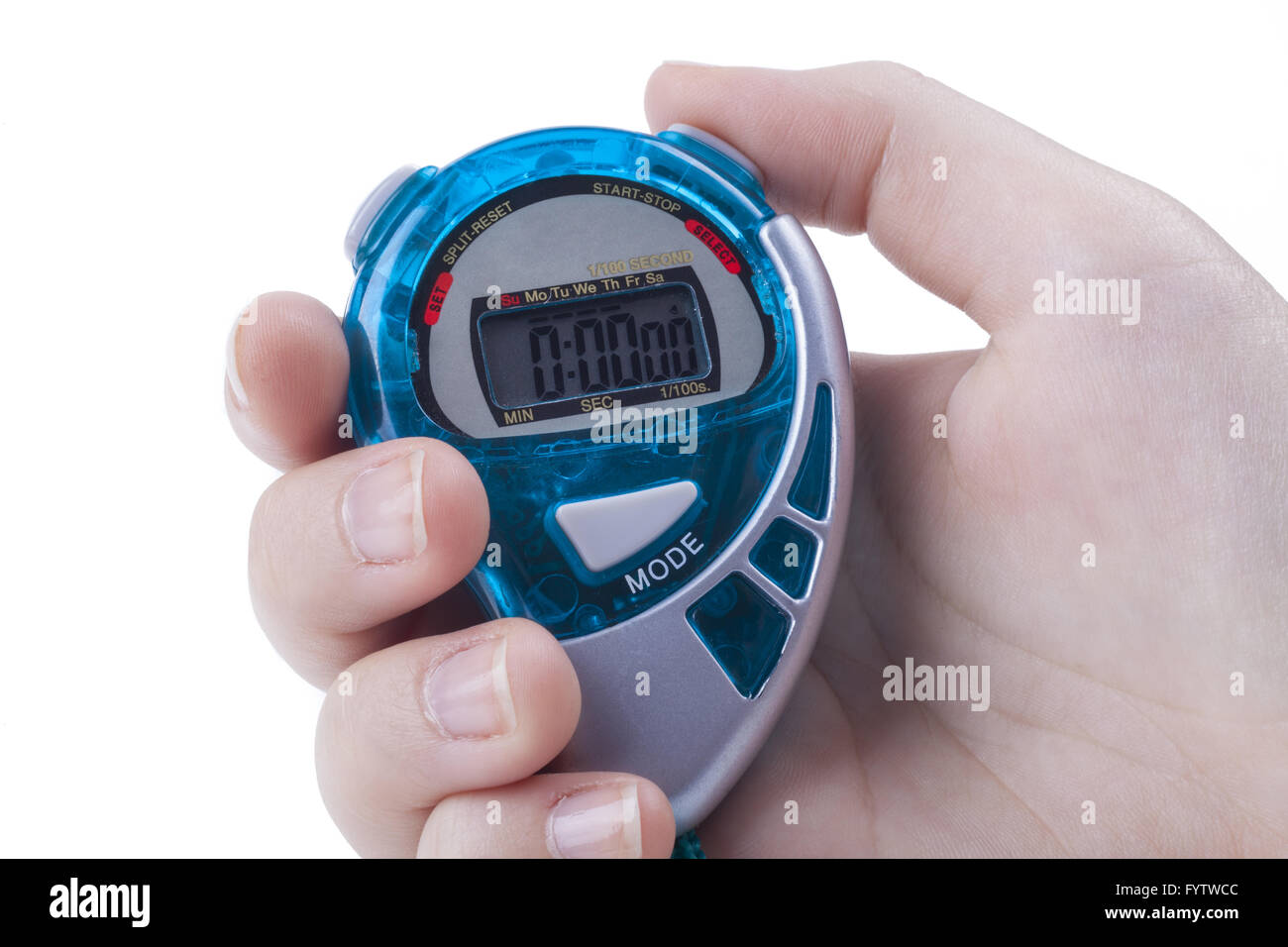 Blue Digital Timer Stock Photo - Alamy