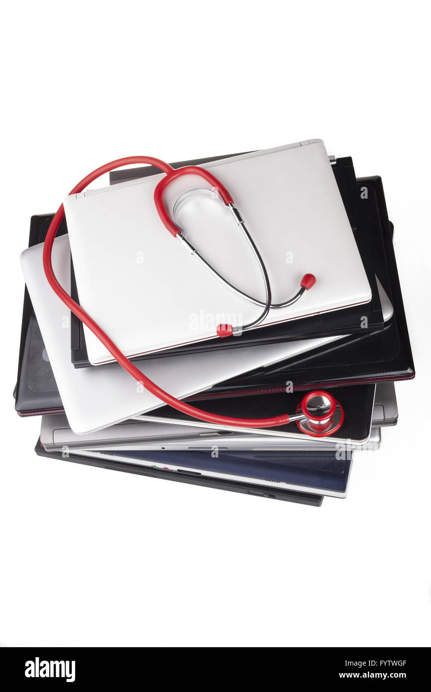 Laptop Upper View Stock Photo - Alamy