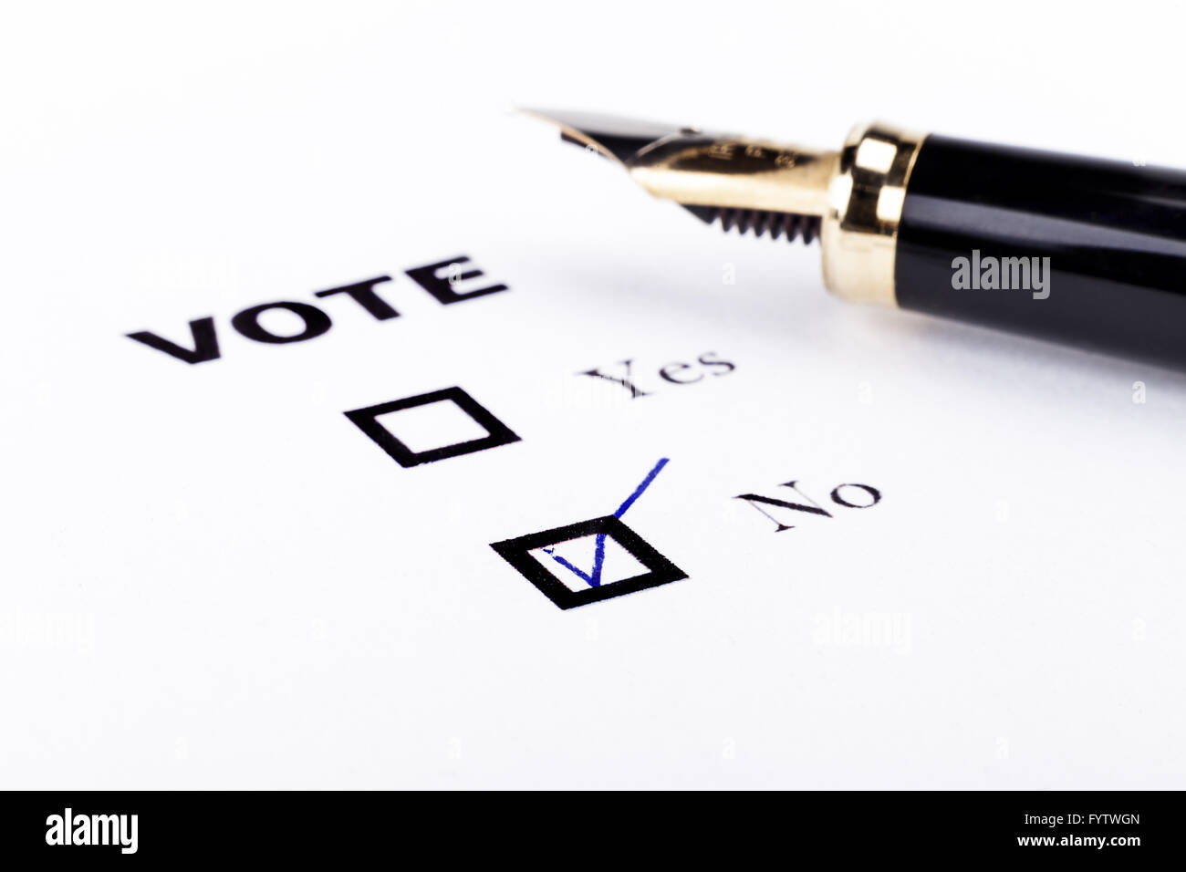 No for Vote Stock Photo - Alamy