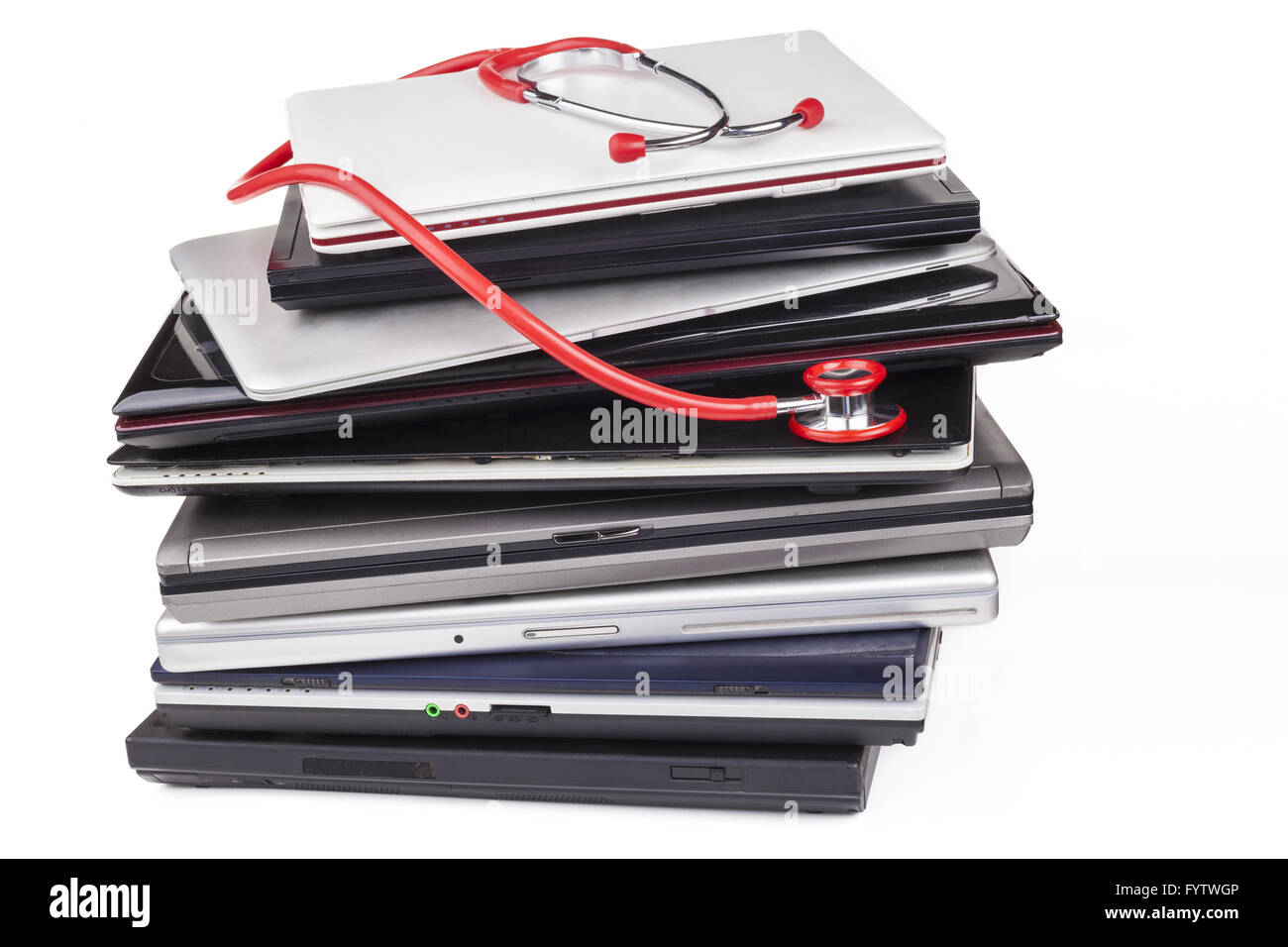 Stack laptops hi-res stock photography and images - Alamy