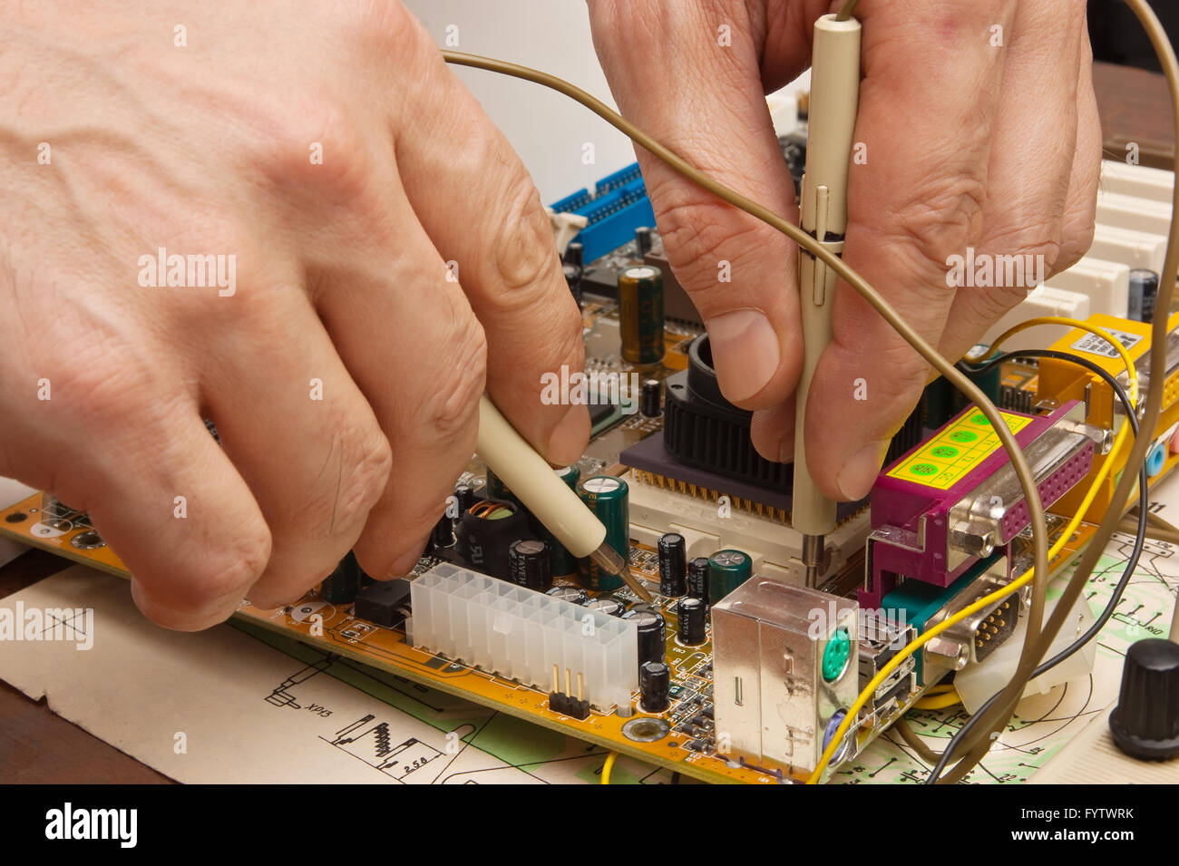 Dipstick in hand hi-res stock photography and images - Alamy