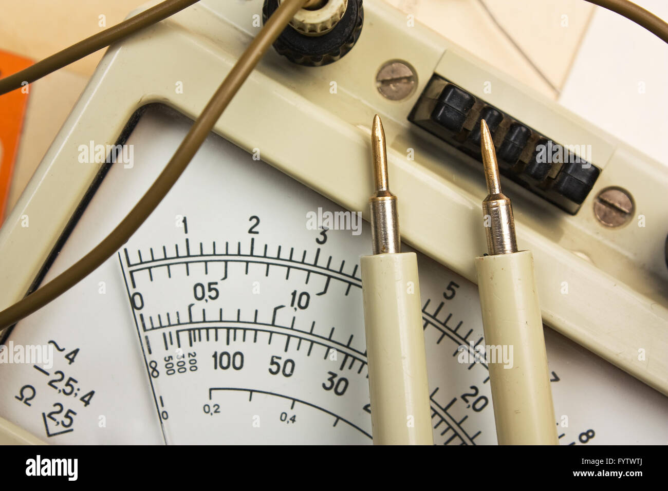 old analog multimeter Stock Photo - Alamy
