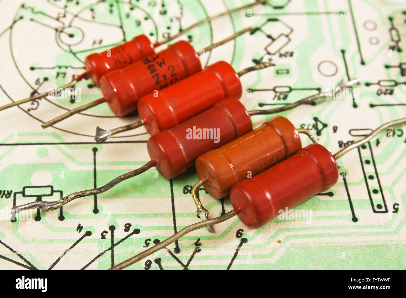 Old electronic components Stock Photo - Alamy