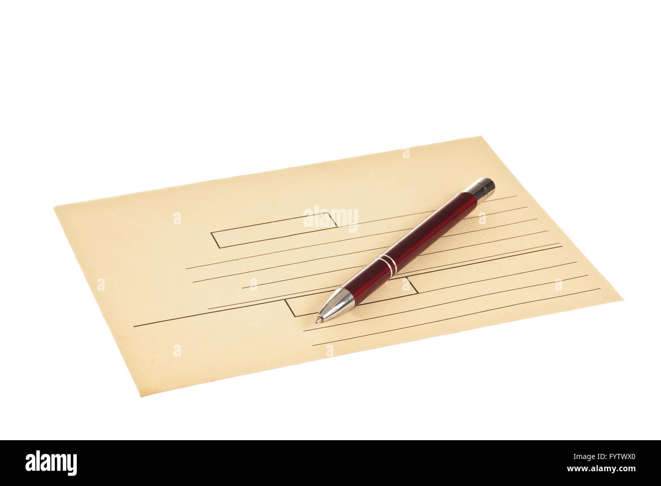 envelopes and a pen Stock Photo - Alamy