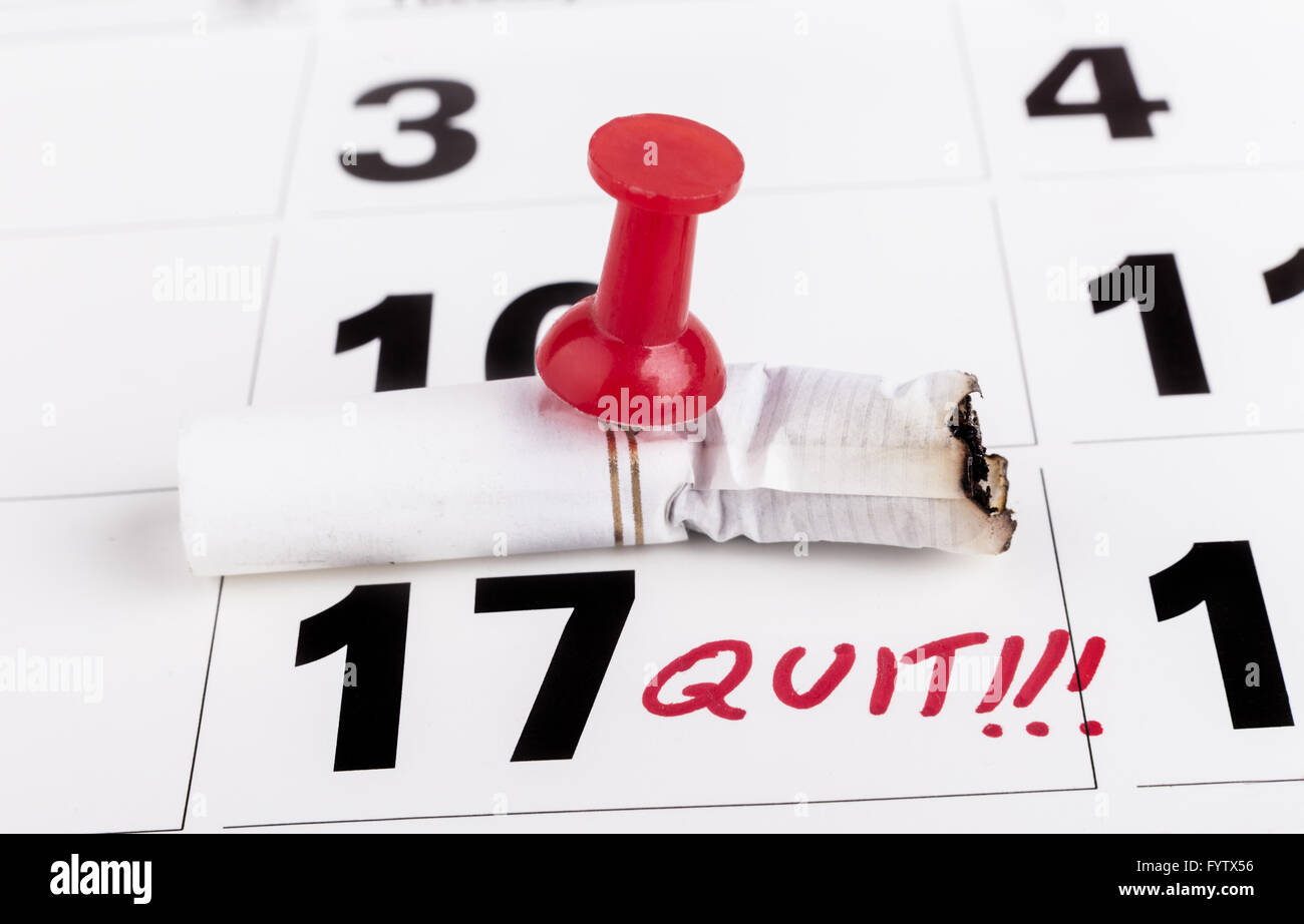 Quit Smoking Date Stock Photo - Alamy