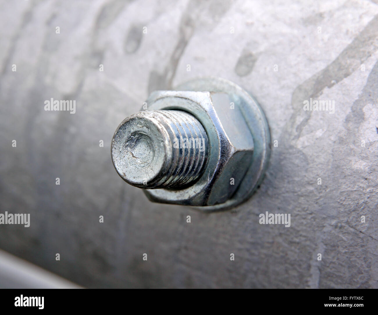 Metal bolt and nut into the pipe collection Stock Photo - Alamy