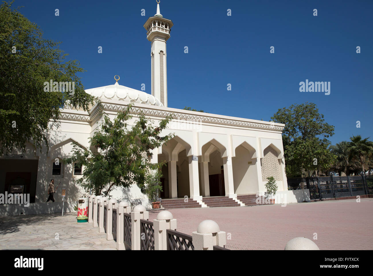 Mosque and minaret in the Sikka area, the oldest area, of Dubai UAE ...