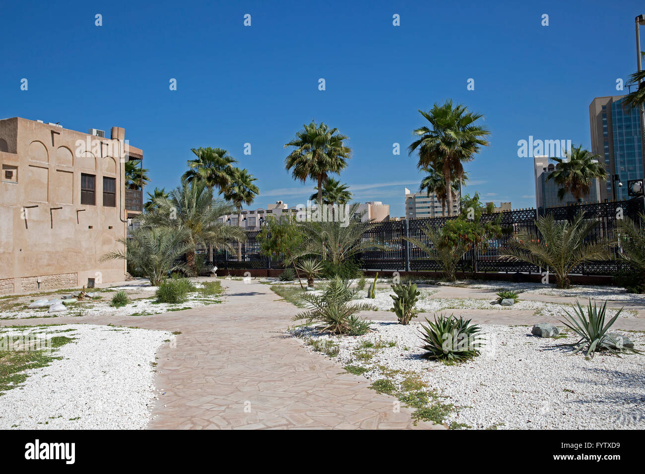 Buildings in the Sikka area, the oldest area, of Dubai UAE Stock Photo ...