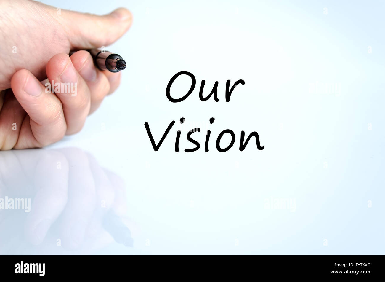 Our vision text concept Stock Photo - Alamy