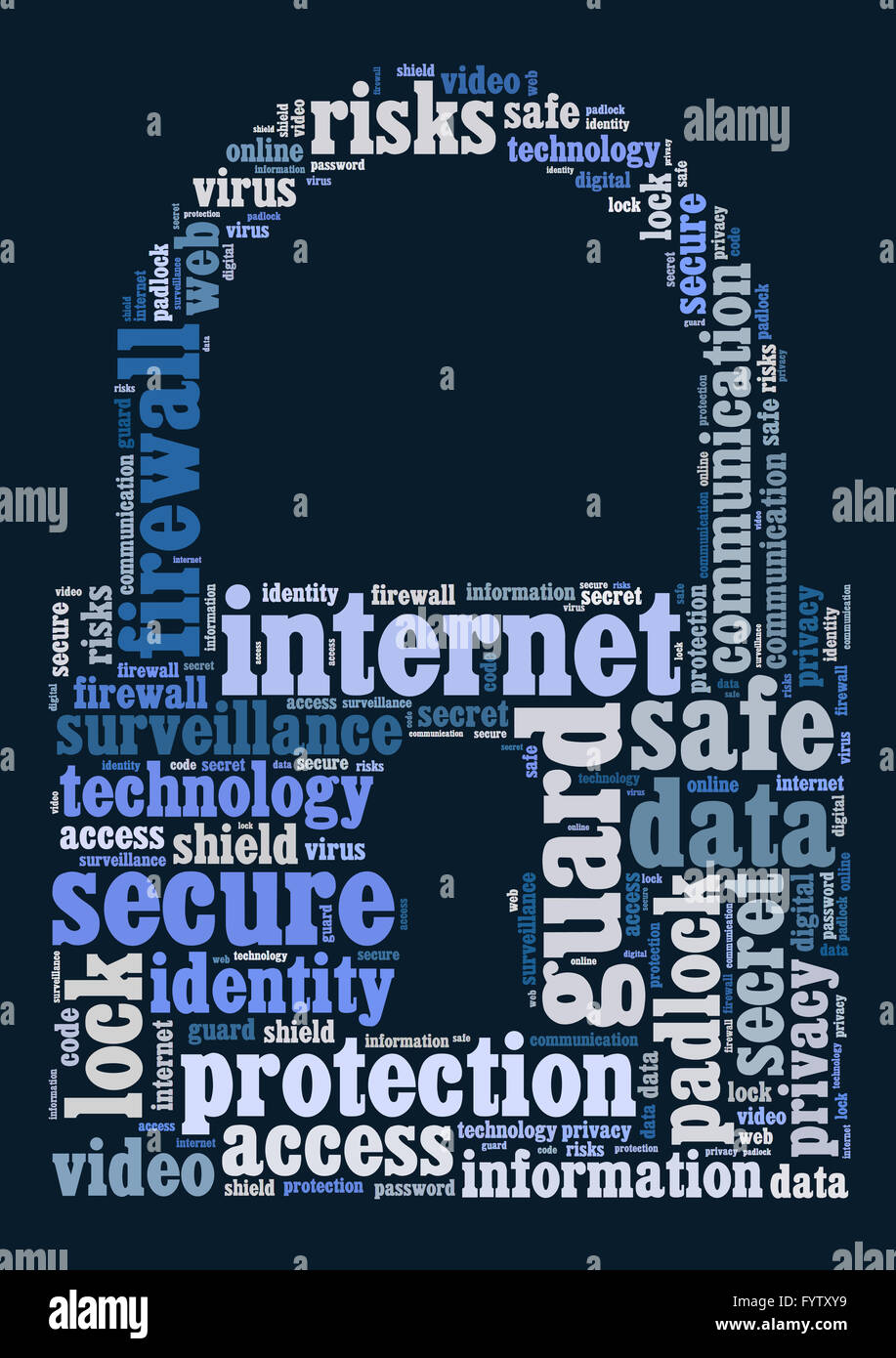 Security word cloud illustration concept Stock Photo - Alamy