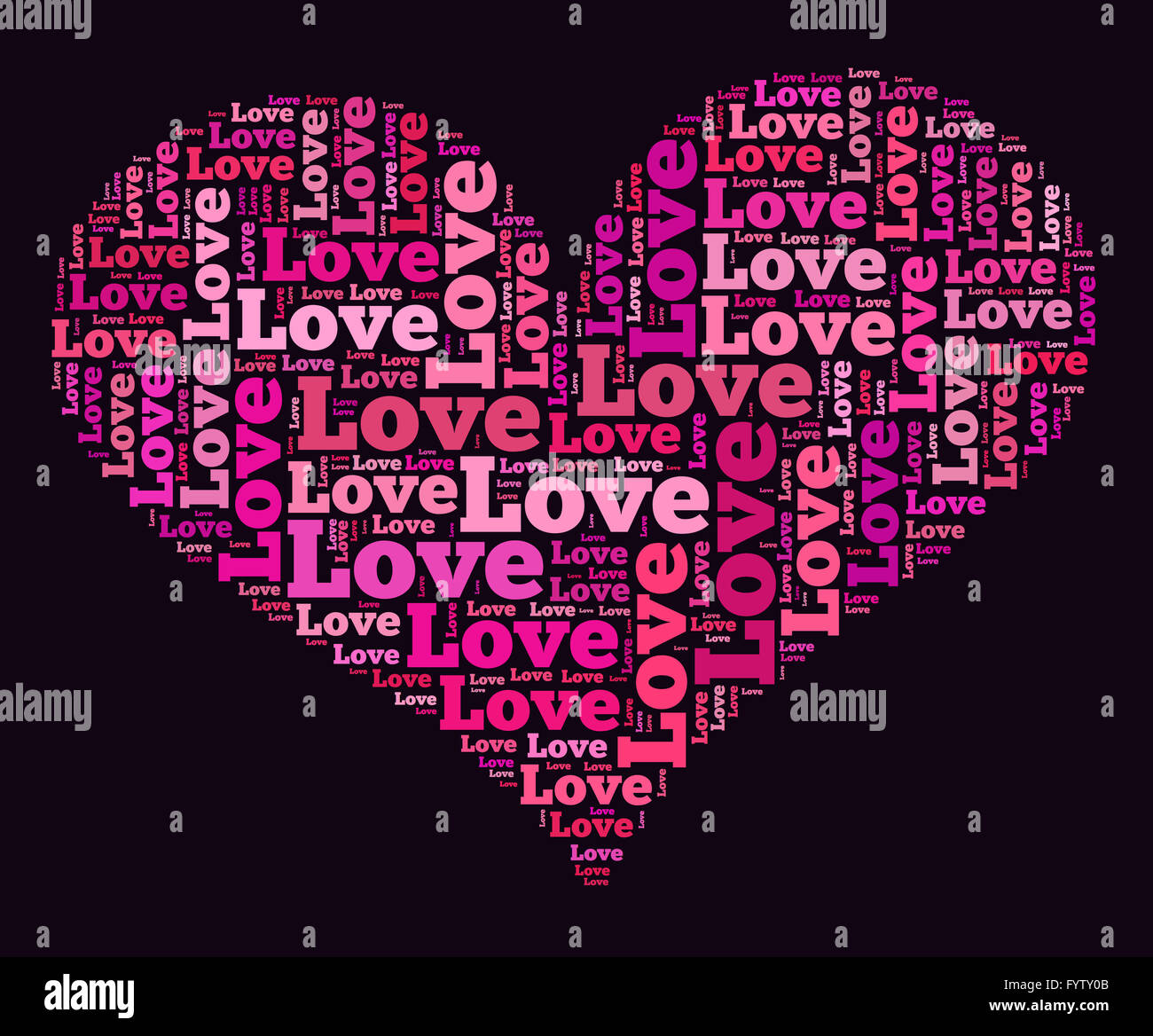 Valentines day card word cloud concept Stock Photo - Alamy