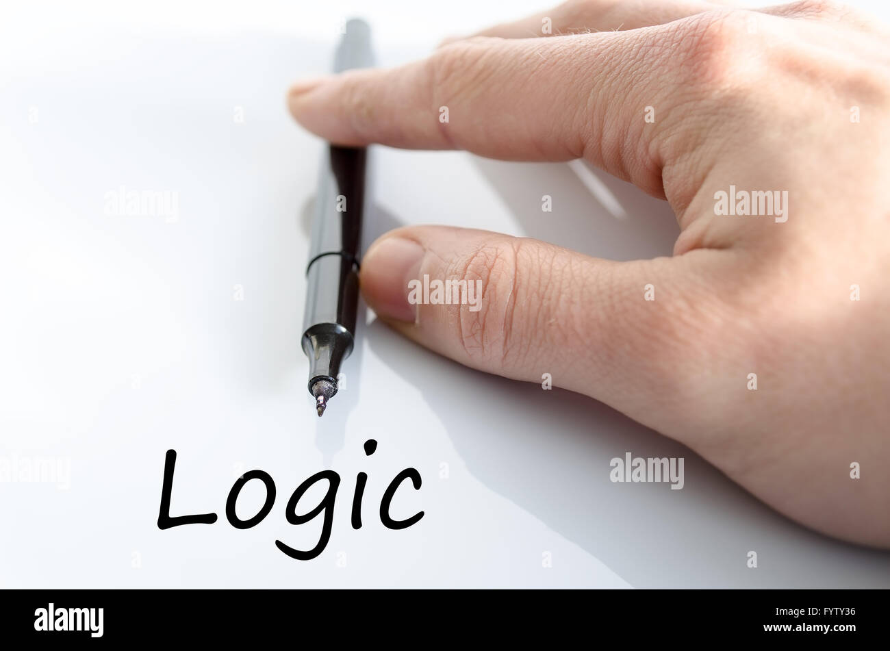 Logic text concept Stock Photo - Alamy