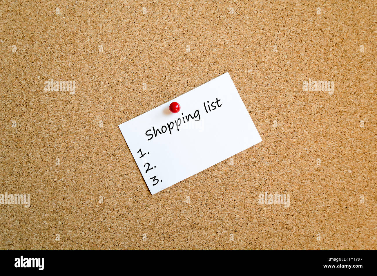 Sticky Note concept shopping list Stock Photo - Alamy
