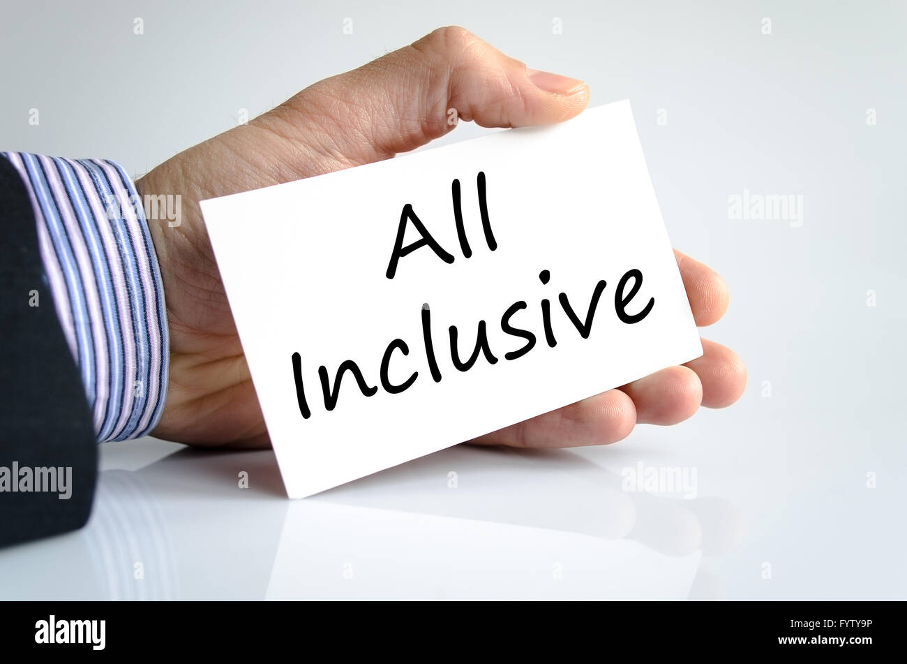 All inclusive text concept Stock Photo - Alamy