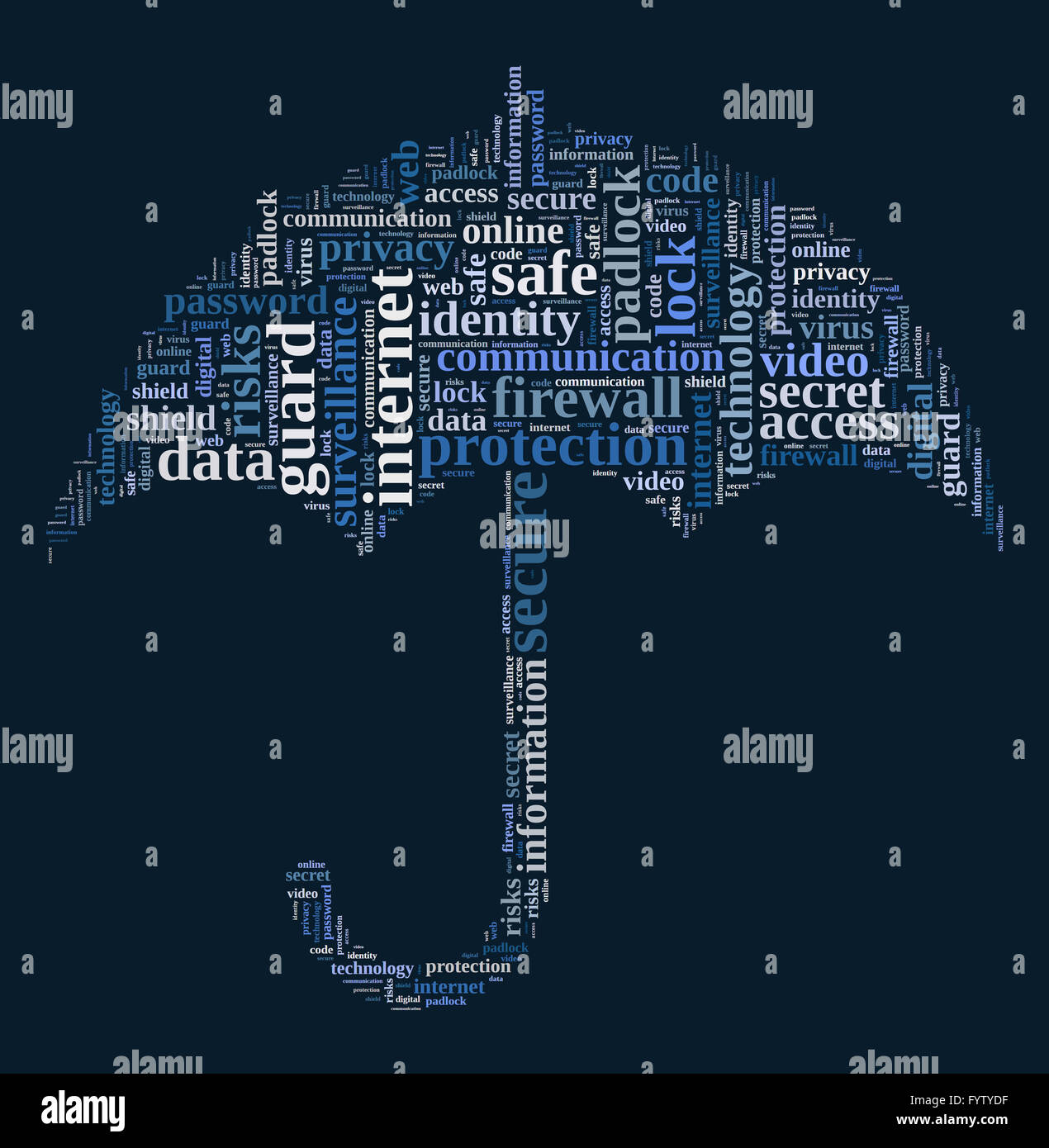 Security word cloud illustration concept Stock Photo - Alamy
