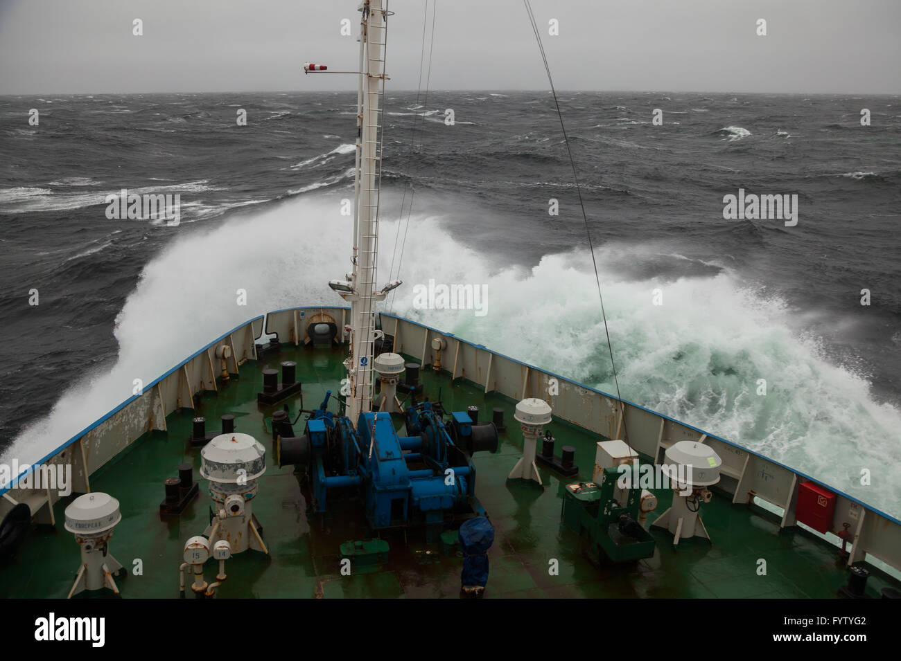 Ship In Storm At Sea