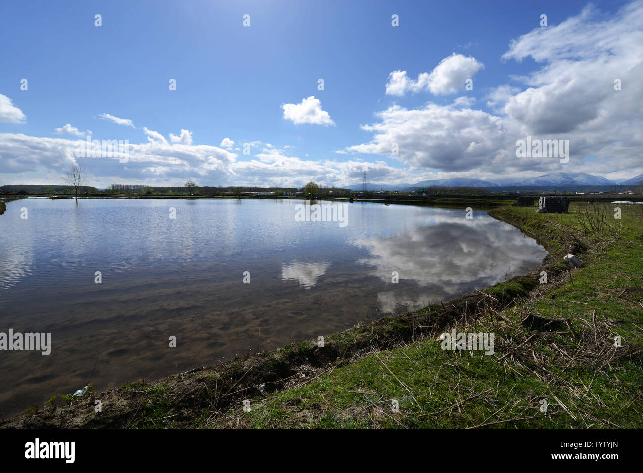Blue sky reflection Stock Photo - Alamy