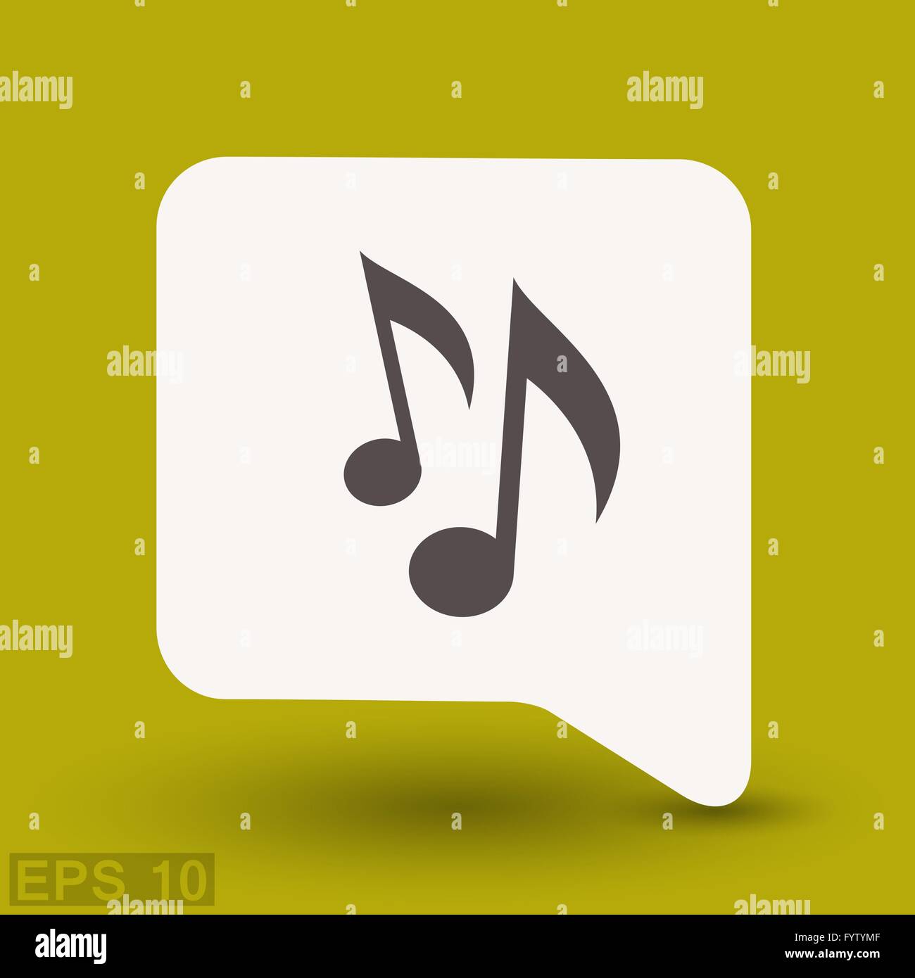 Pictograph of music note. Vector concept illustration for design. Eps ...