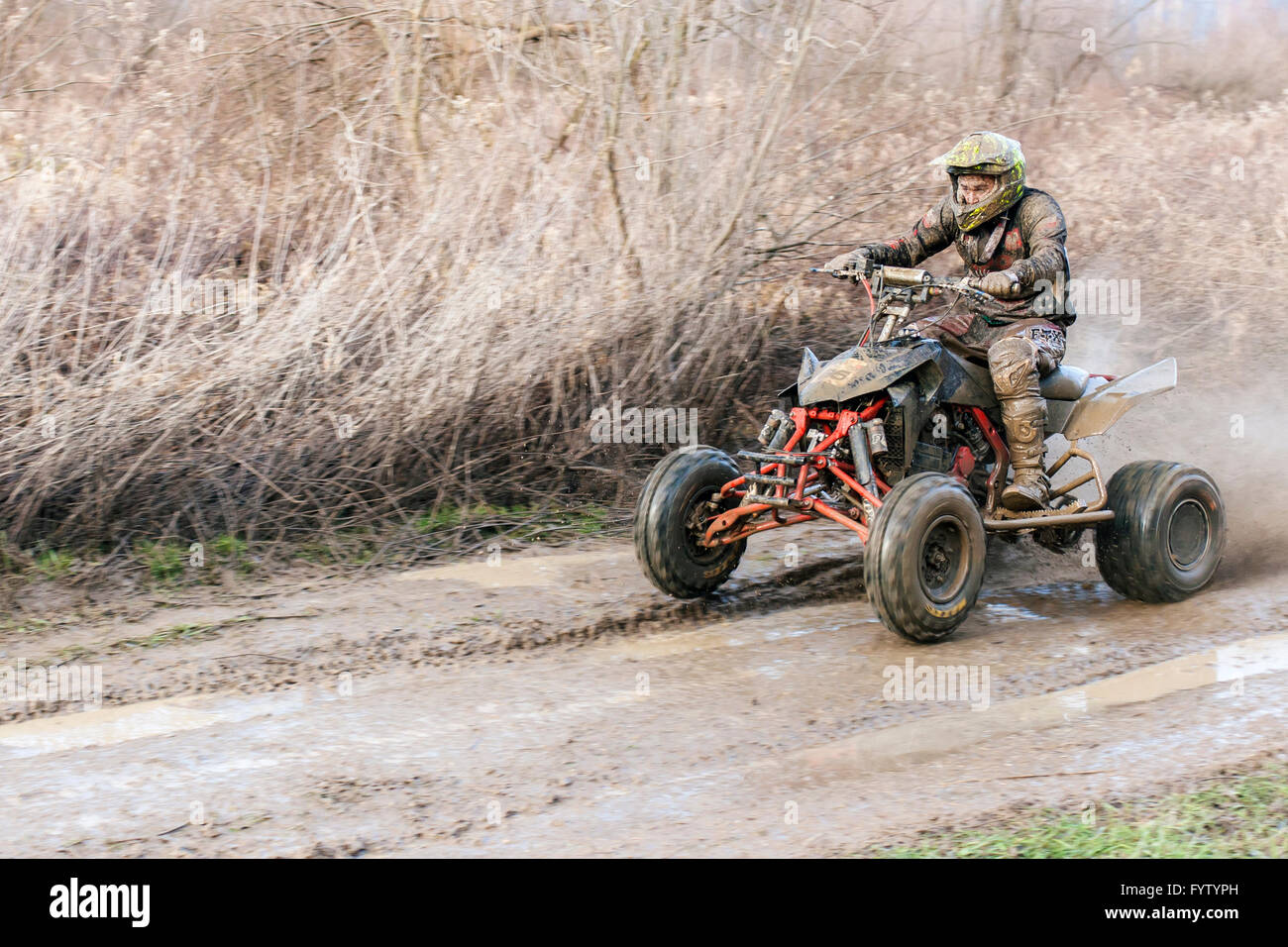 Atv quad driver quickly through hi-res stock photography and images - Alamy