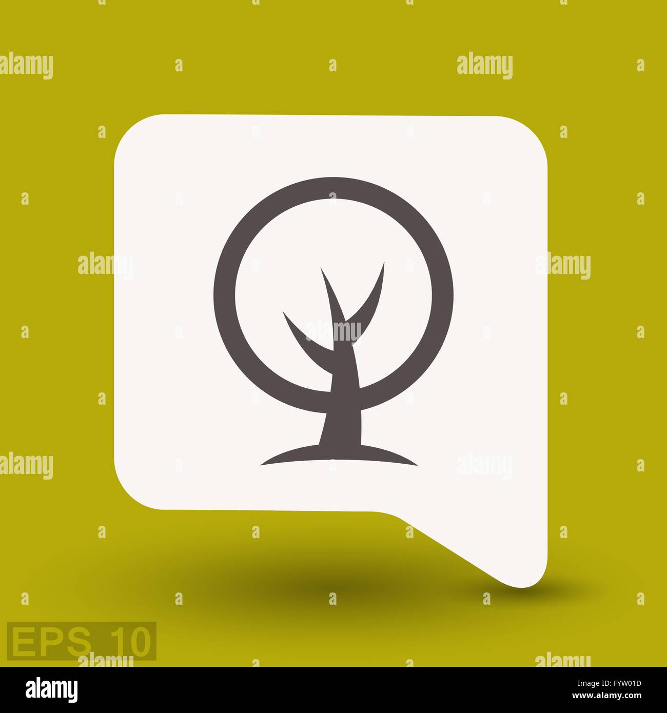 Pictograph of tree. Vector concept illustration for design. Eps 10 ...