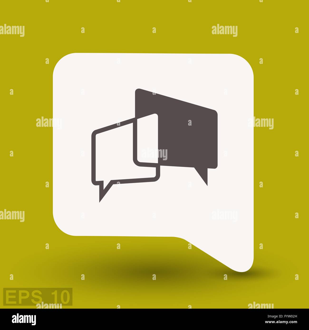 Pictograph of message or chat. Vector concept illustration for design ...