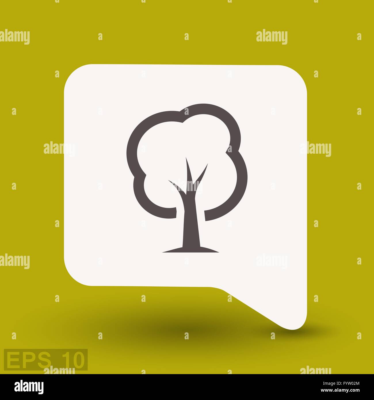 Pictograph of tree. Vector concept illustration for design. Eps 10 ...