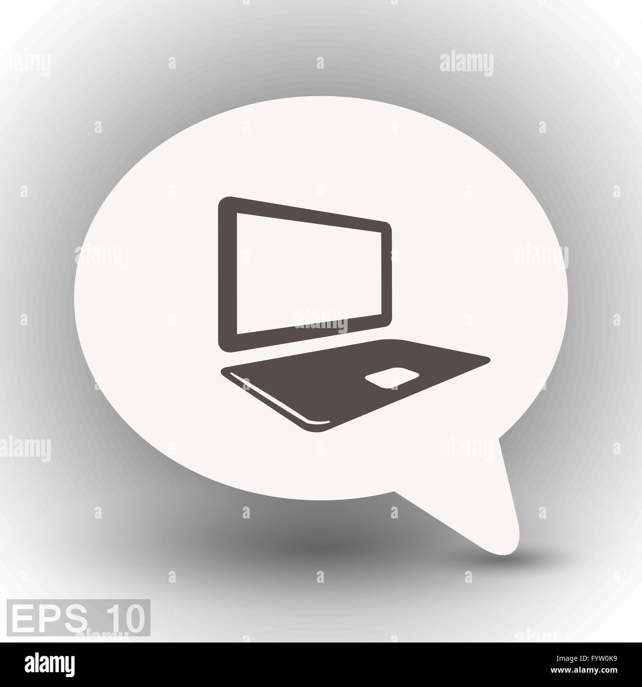 Pictograph of computer. Vector concept illustration for design. Eps 10 ...